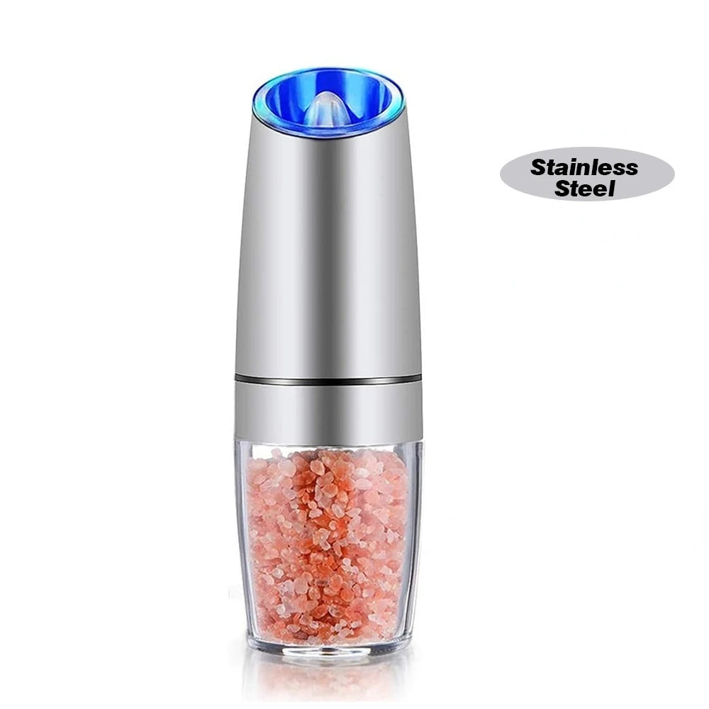 Electric Automatic Mill Spice Salt and Pepper Grinder Gravity LED Ligh ...